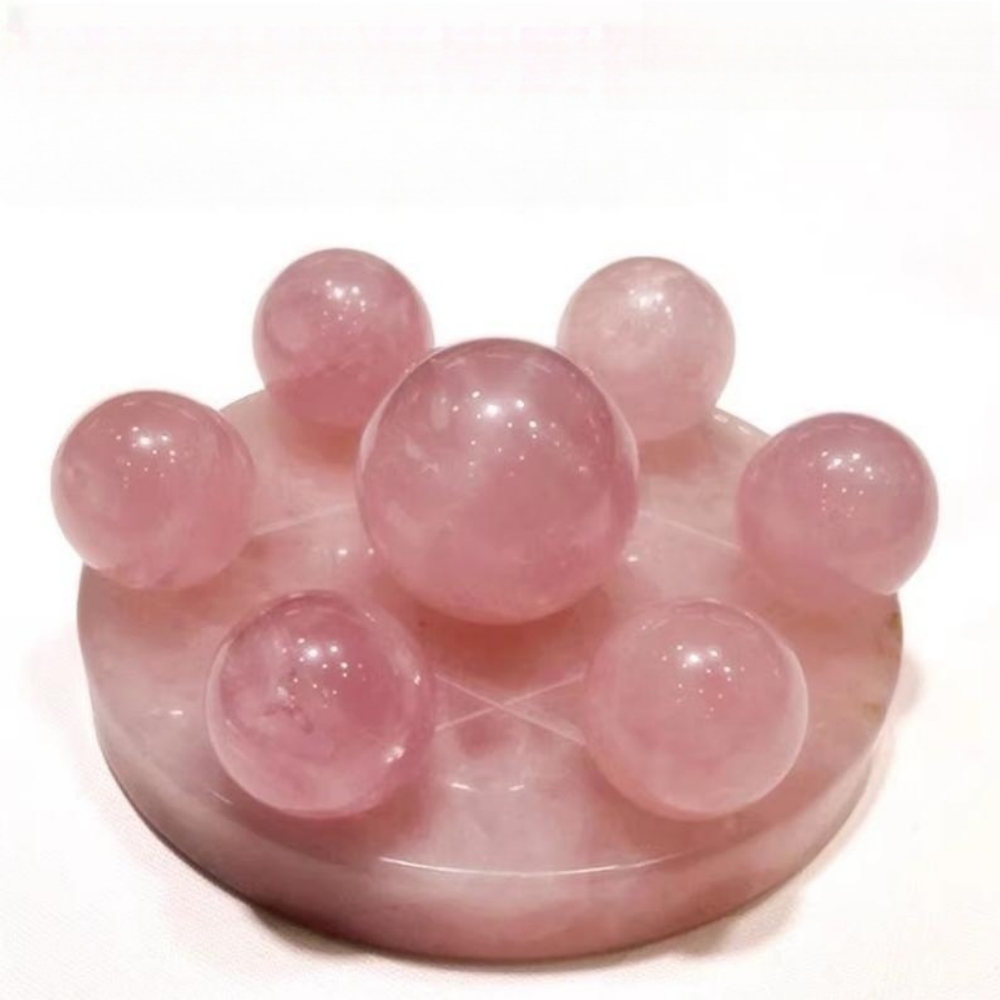 Natural Pink Crystal Ball Seven Star Array Decoration ing Stone | Lazada PH