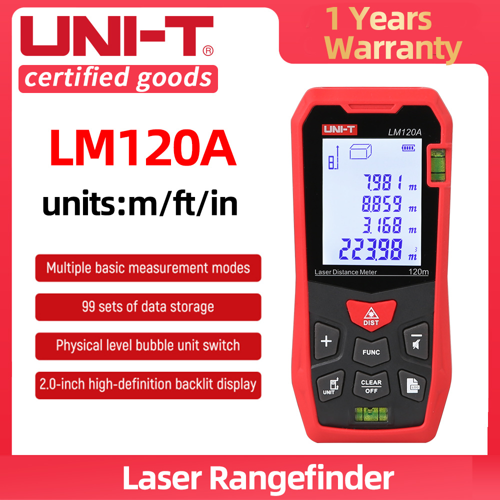 【Ready Stock】UNI-T Laser Rangefinder 50m 70m 100m 120m Laser Distance Meter Digital Range Finder ...