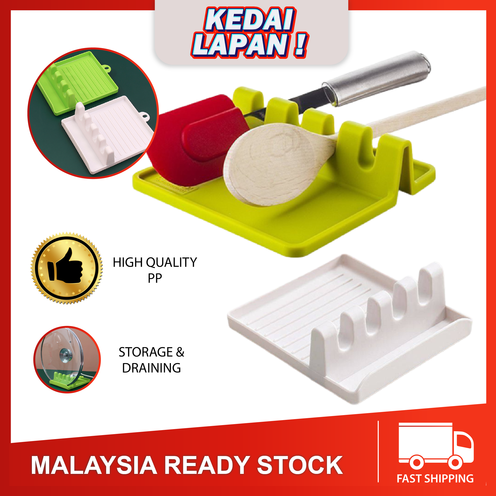 Spatula Rack Organizer Rak Spatula 锅铲架子置物架 | Lazada