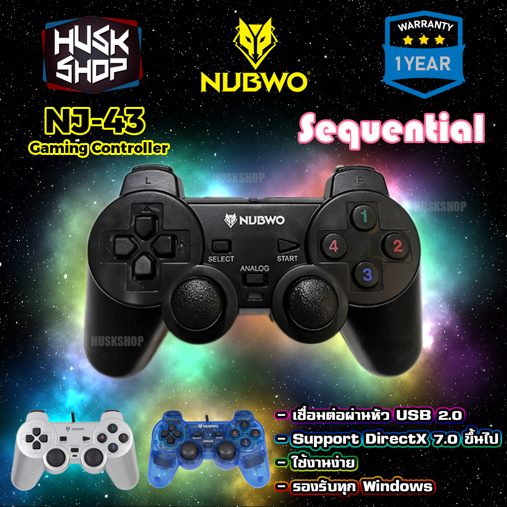 จอยคอม Joy Nubwo จอยเกมส์ NJ-43 Sequential Joystick จอย USB 2.0 สำหรับ ...