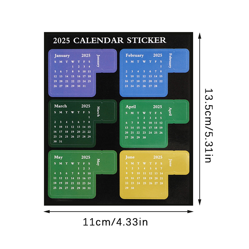 New 2025 Calendar Stickers Notebook Journal Planner Index Stickers ...