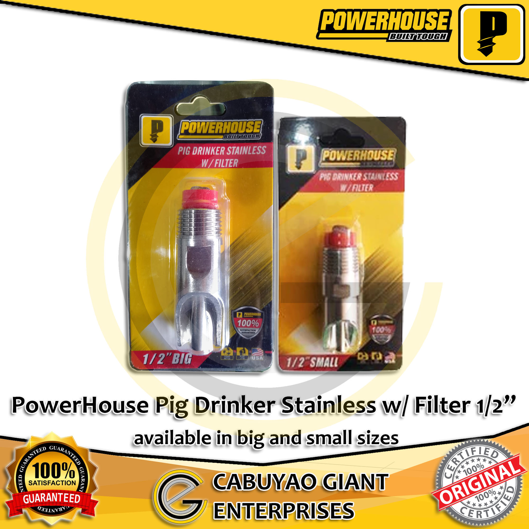 Powerhouse Pig Drinker Stainless with Filter 1/2 inches | Lazada PH