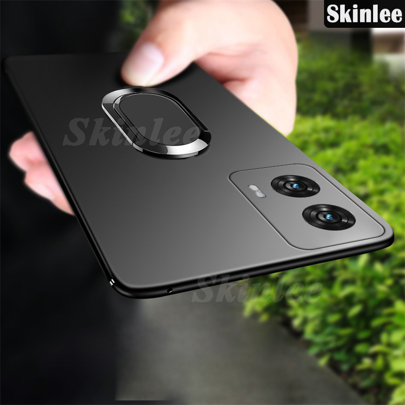 Phone case For Motorola Moto G85 Back cover Finger Metal Ring Kickstand ...