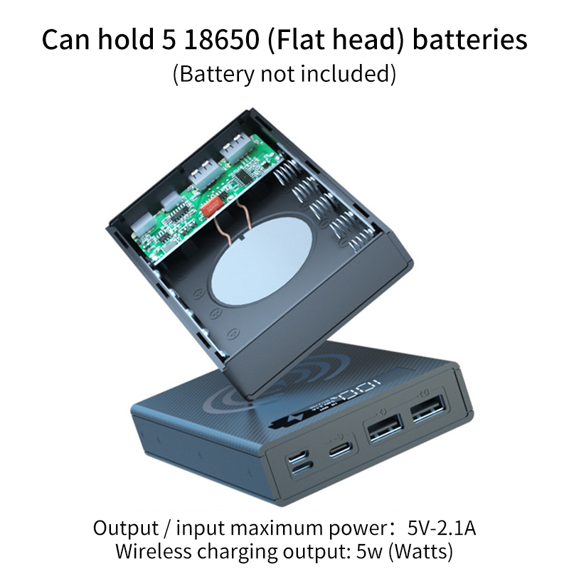 2022 NEW Wireless Charging Box without Battery Detachable QC3.0 PD LCD ...