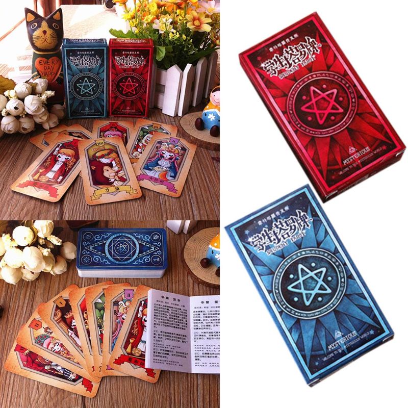 【TechHaven123】Student Tarot Cards Deck Guidebook Mysterious Divination ...