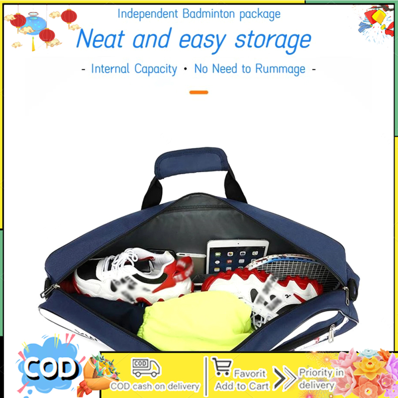 Badminton Racket Kit Bag With Adjustable Padded Shoulder Straps Tennis ...