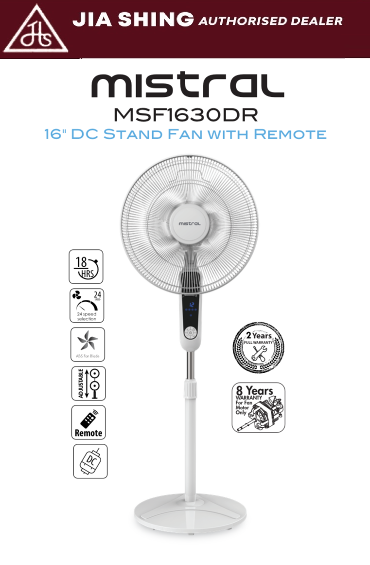 Mistral 16" DC Stand Fan with Remote MSF1630DR | Lazada Singapore