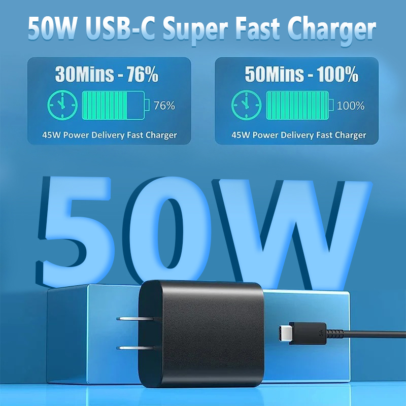 Original USB Type C Charger 50W PD Fast Charging Adapter for Samsung ...