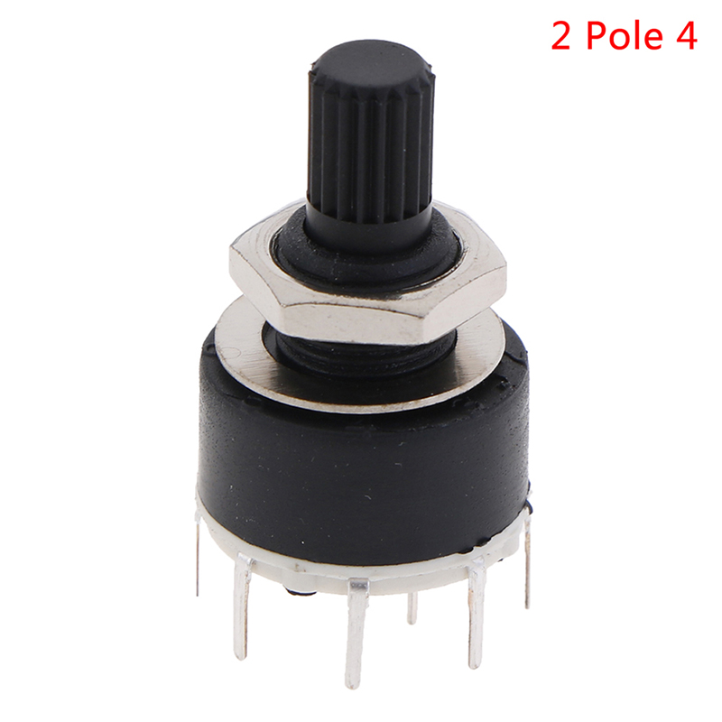 SR16MM Rotary Switch 2 Pole 3 4 position 1 Pole 5 6 8 Position Axis ...
