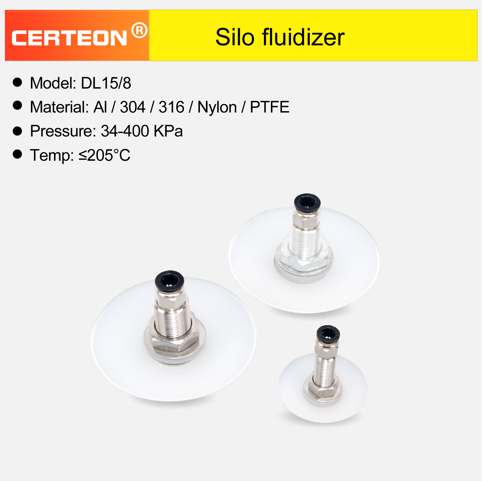 Silo Fluidizer Air Flow Aid Disc Pneumatic Flow Aid Disk Aeration Disc ...