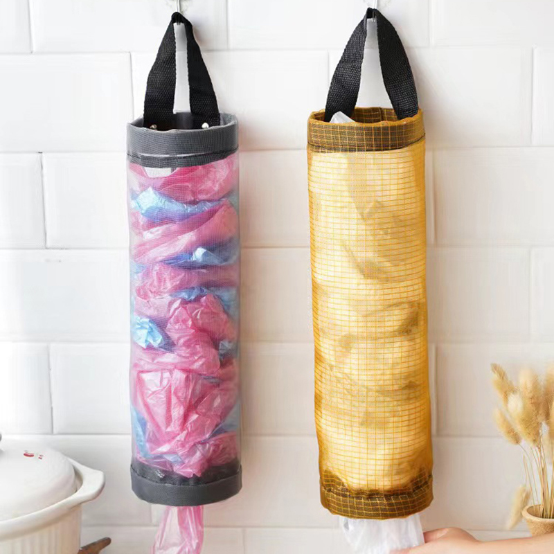 No-Punch Grocery Bag Holder Wall Mount Plastic Bag Holder Dispenser ...
