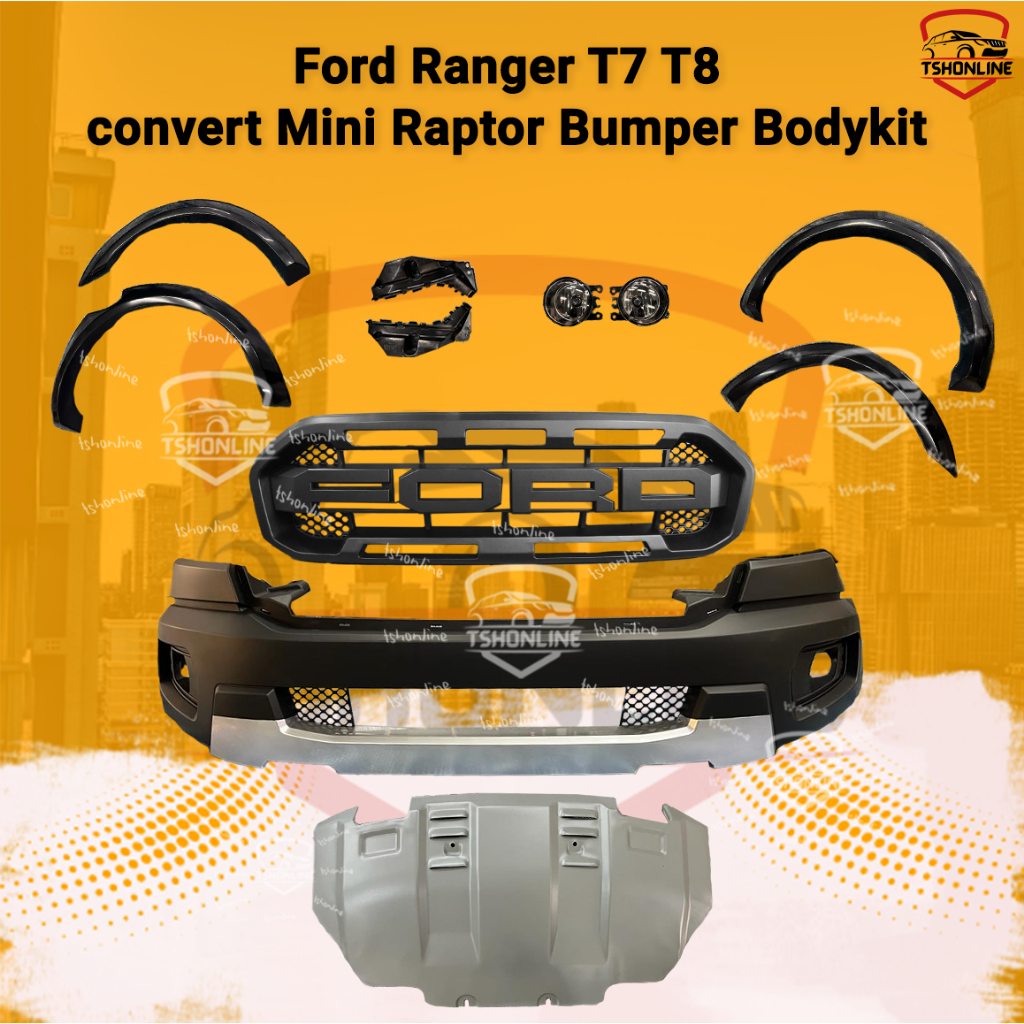 Ford Ranger T7 T8 convert Mini Raptor Bumper Bodykit/Body kit (Ranger ...