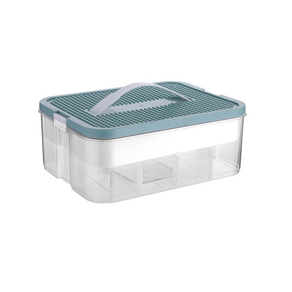 RTHRT พลาสติกทำจากพลาสติก กล่องเก็บบล็อกตัวต่อ ตารางกริด โปร่งใสโปร่งใส ...