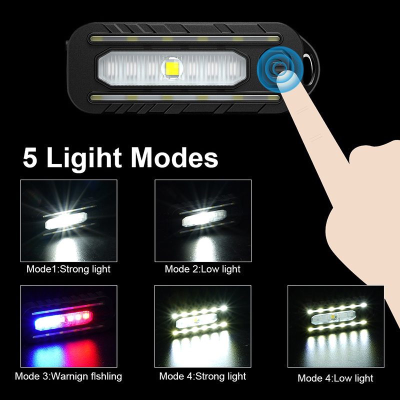 USB Rechargeable LED Red And Blue Shoulder Police Light With Clip ...