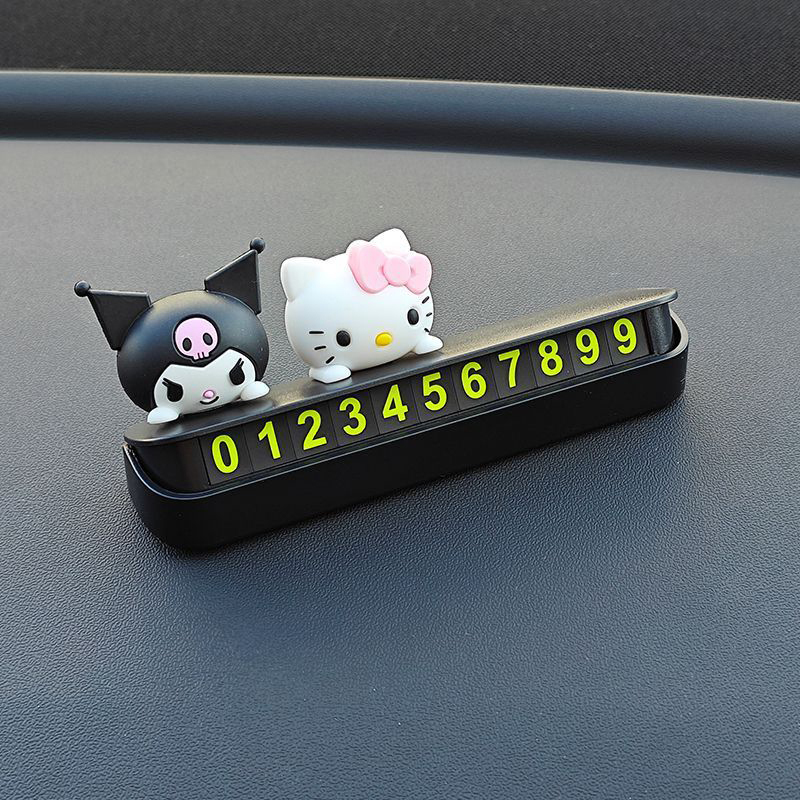 Sanrio Car Parking Sign Hidden Temporary License Plate Cute Hello Kitty ...