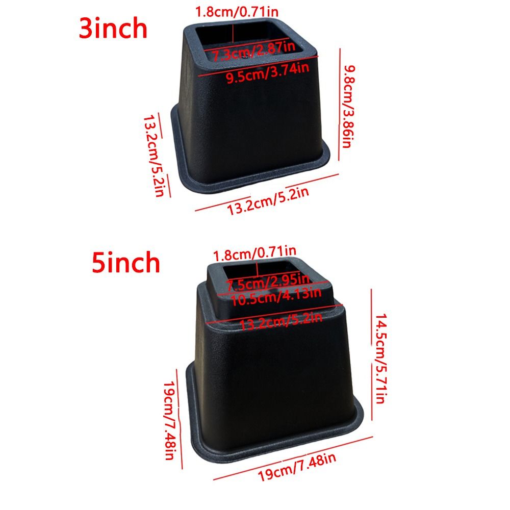 4Pcs Premium Heavy Duty Furniture Leg Risers Adjustable Height ...