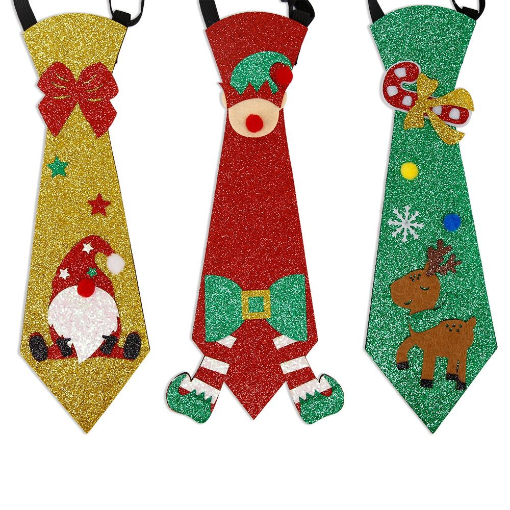 Costume Accessories 12 Types Felt Christmas Ties Adjustable Shiny ...