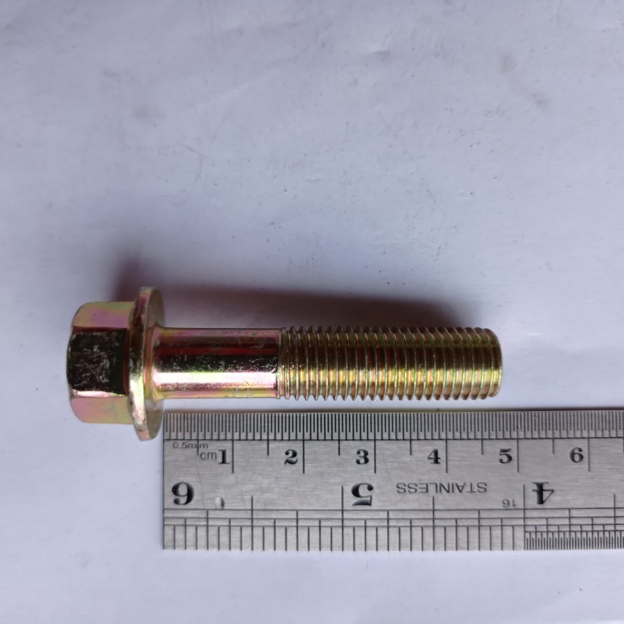 FLANGE BOLT M10 X 45 / BAUT TOPI M10 X 45 KUNING / FLANGE BOLT M10X45 ...