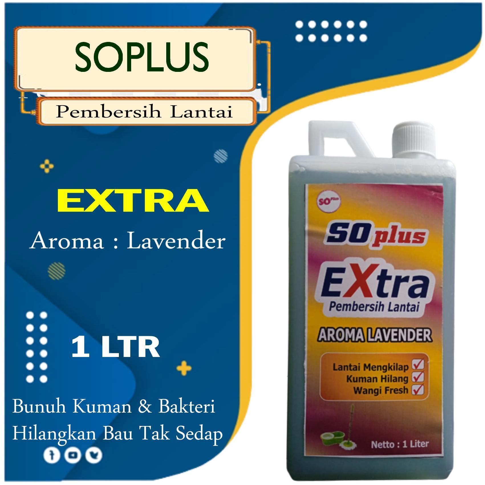 (COD) Cairan Pembersih Lantai/Super Pel Extra Soplus 1 Liter - Aroma ...