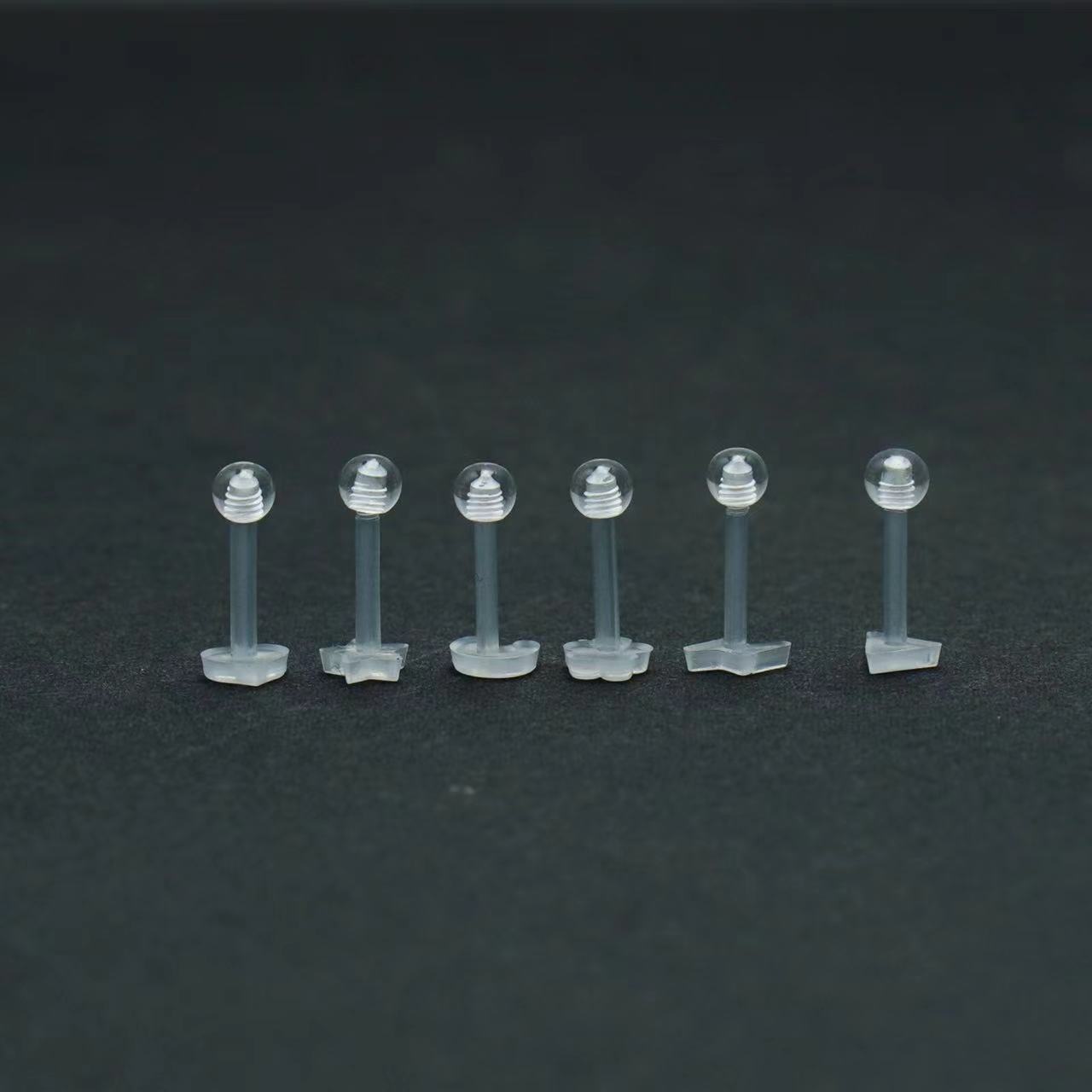 Acrylic transparent invisible lip nail ear bone nail ear stick love ...
