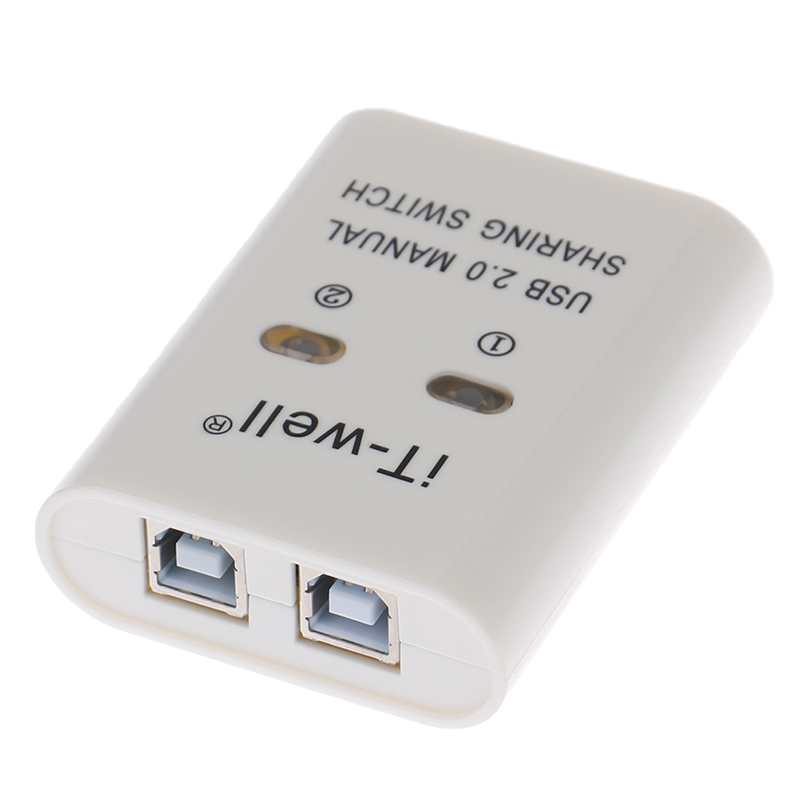 USB Printer Sharing Device 2-Port Manual Kvm Switching Splitter Hub ...