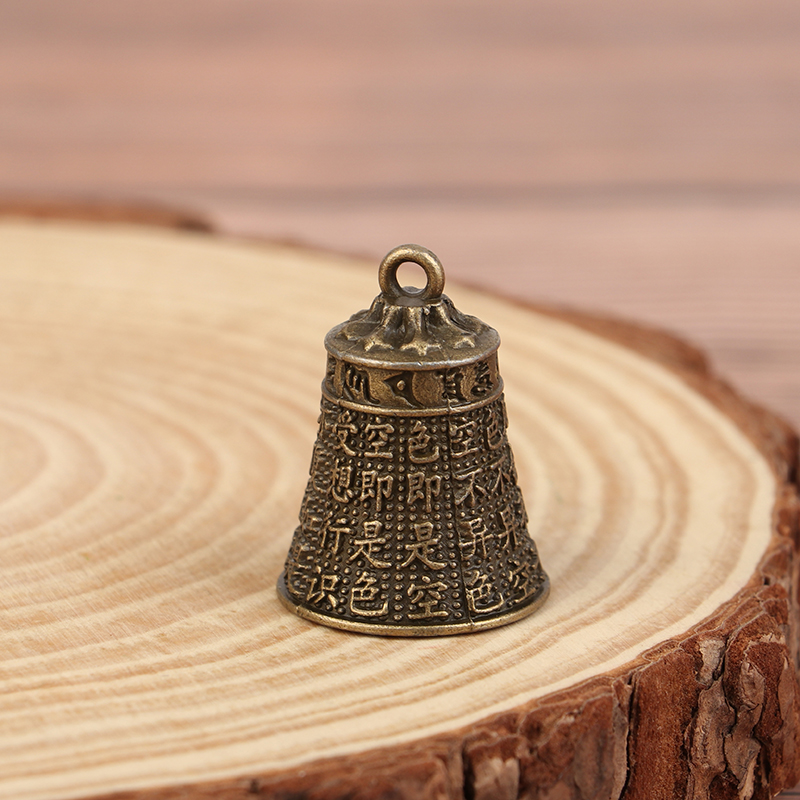 Antique Bell Mini Sculpture Alloy Retro Three Lion Bell Wind Chime Car ...