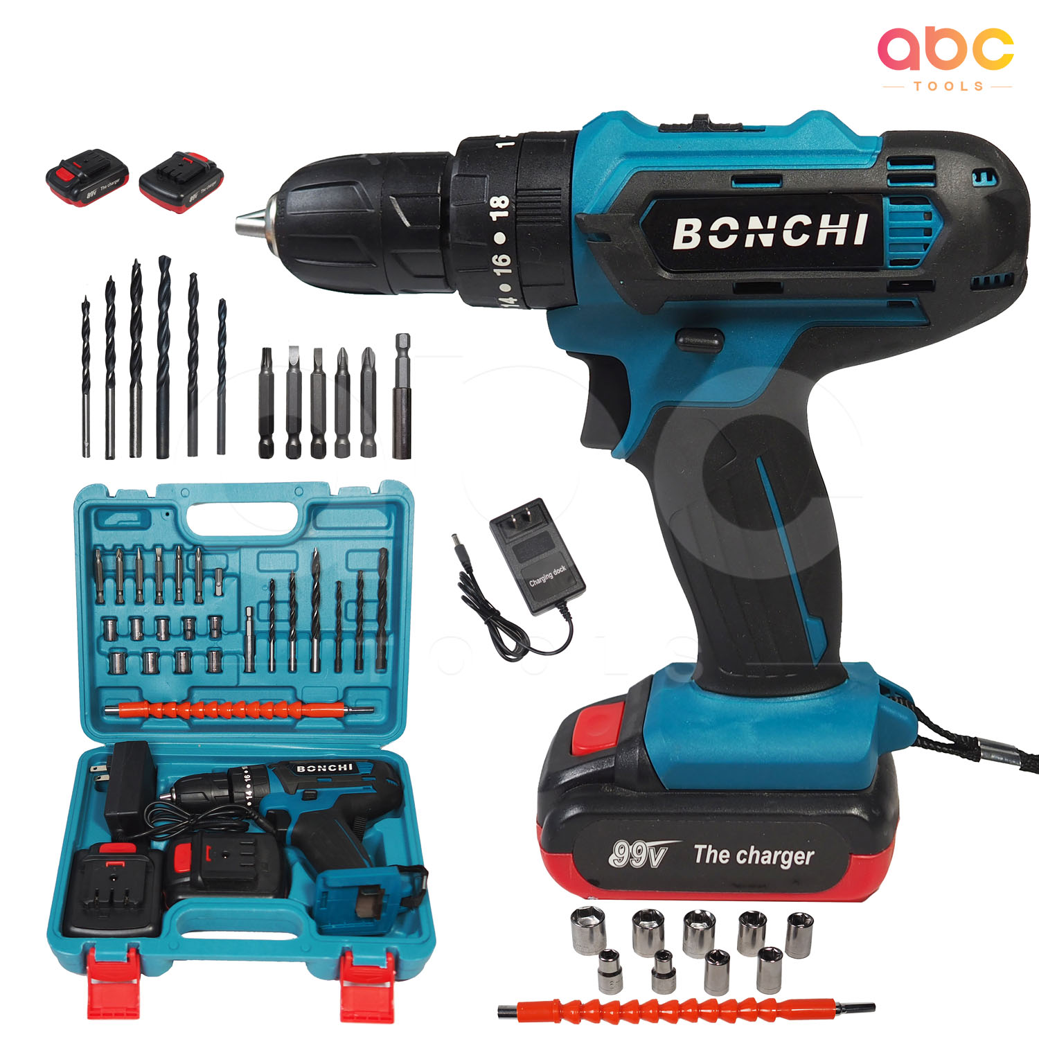 BONCHI สว่านไร้สาย สว่าน 99V 3 ระบบ มีระบบกระแทก แบตเตอรี่ Li-ion อย่าง ...