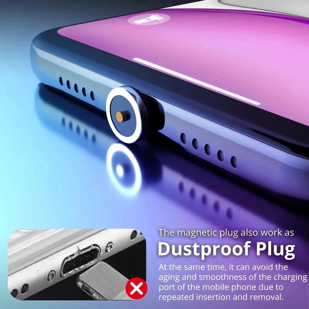 Universal Magnetic Tips Plug for Round Magnetic Cable USB Type C Micro ...