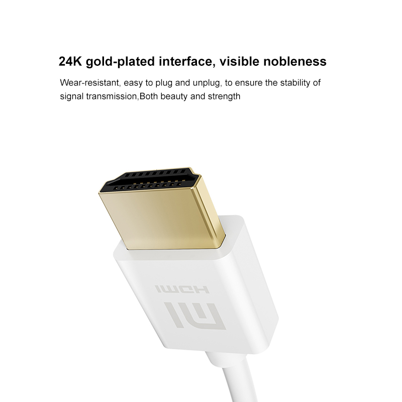 Xiaomi HDMI Cable 4K 1.5 Meter / 3 Meter สาย HDMI to HDMI V2.0 4K สายถัก HDMI รุ่น HD118 สายต่อ ...