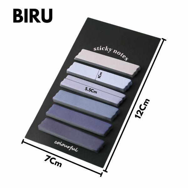 TY Sticky Note Gradiasi 6in1 Tempelan Kertas Catatan 120 Lembar Kertas ...