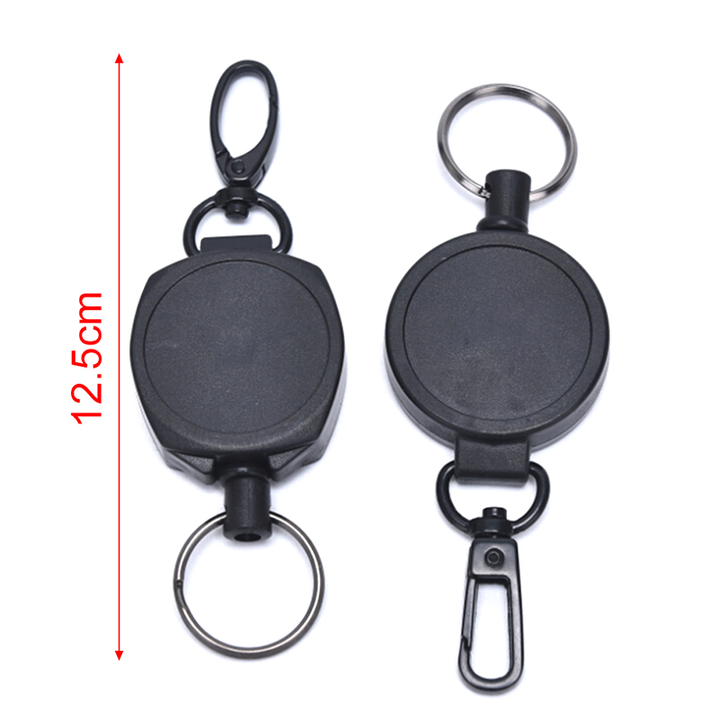 Badge Reel Pull Keychain Retractable ID Holder Security Card Clip Key ...