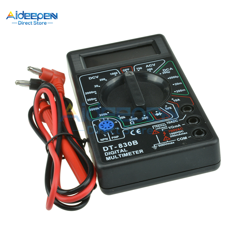 【New design】DT830B Mini LCD Digital Multimeter Voltmeter Ammeter Ohmmeter Multimeter Volt AC DC ...