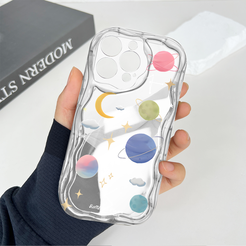 Hontinga for Samsung A11 M11 Back Cover Sky Moon Phone Case Cream ...