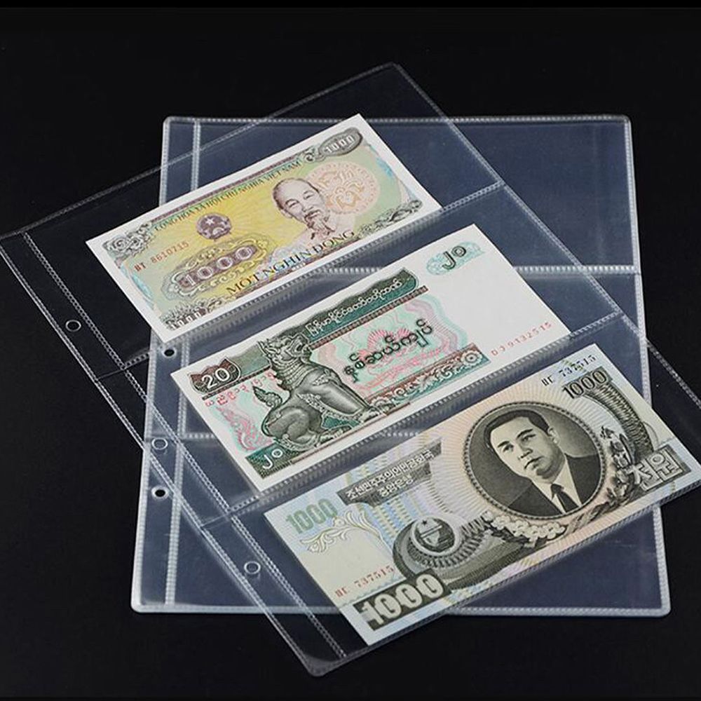 PVC Leaf Sheet Bills Holder Album Accessory Money Storage Collectors ...