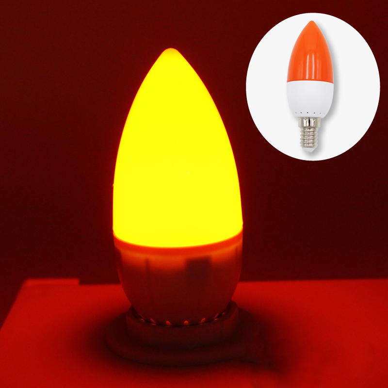 【TopazTrove】E14 LED color candle tip bulb color candle LED Edison Bulb ...