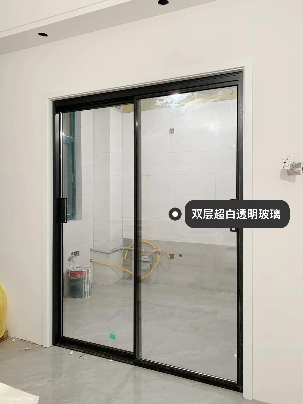 Customized white kitchen door balcony door living room door sliding ...
