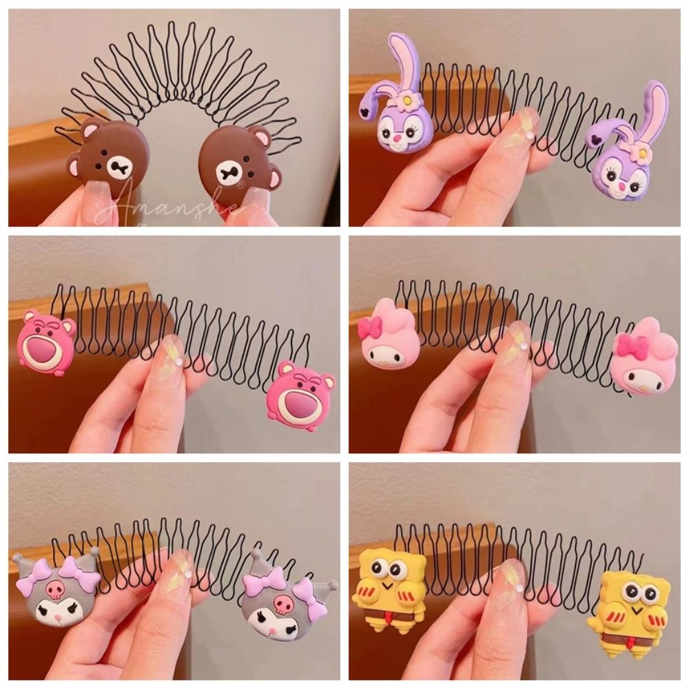 Fashion Kuromi U Shape Hair Styling Comb Melody SpongeBob Hair ...