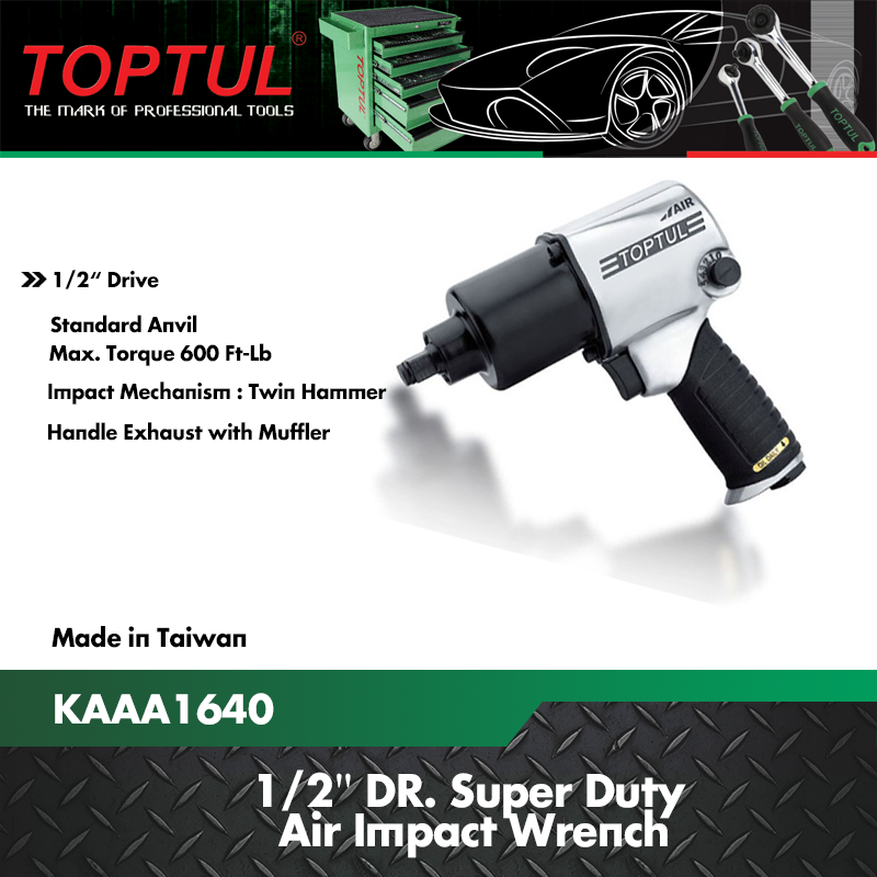 Toptul Super Duty Air Impact Wrench 1/2" Drive -KAAA1640 | Lazada PH