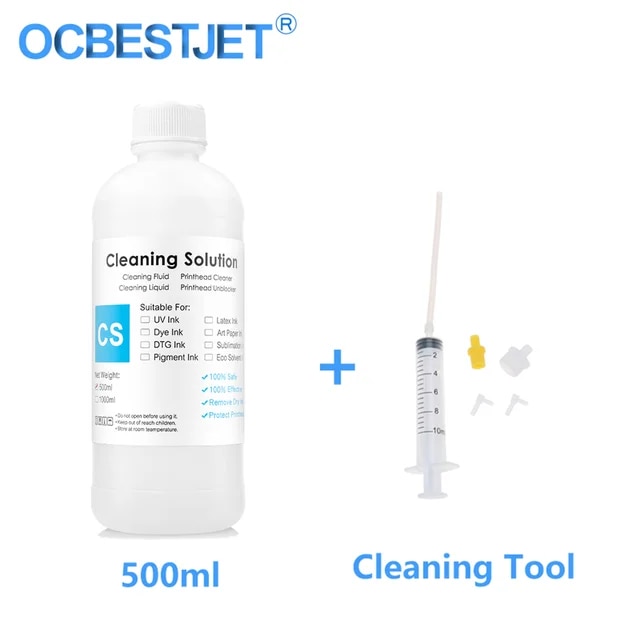 【Top Picks】 500ml/bottle Cleaner Cleaning Solution Liquid For Epson ...