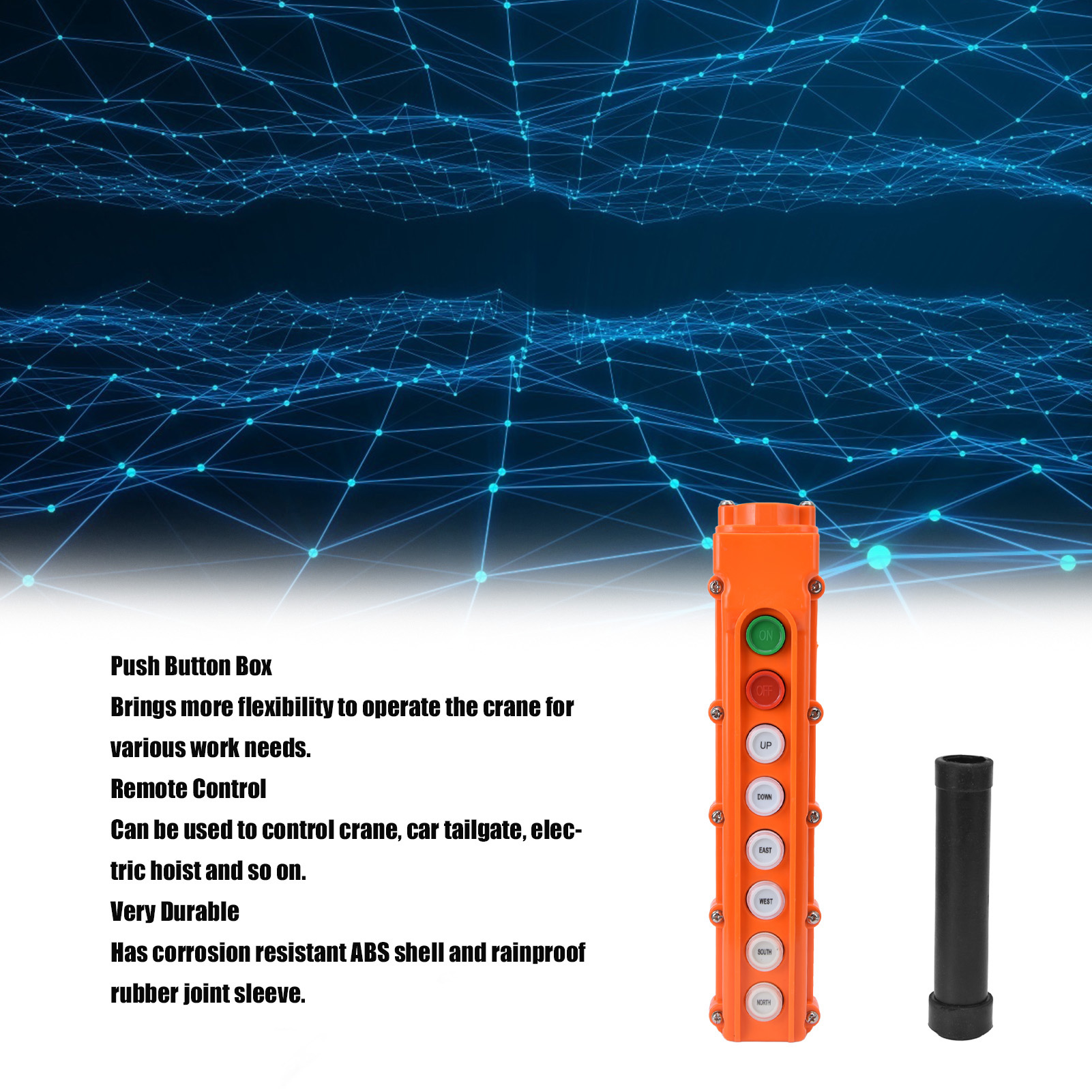 Crane Remote Control Hoist Switch Push Button Box Controller Rainproof 220V/500V COB‑63A - A ...