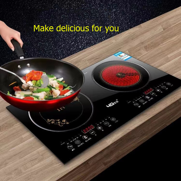 【ส่งฟรีถึงบ้าน】Chigo double-head stove เตา 2200W เตาแม่เหล็กไฟฟ้าในครัว ...