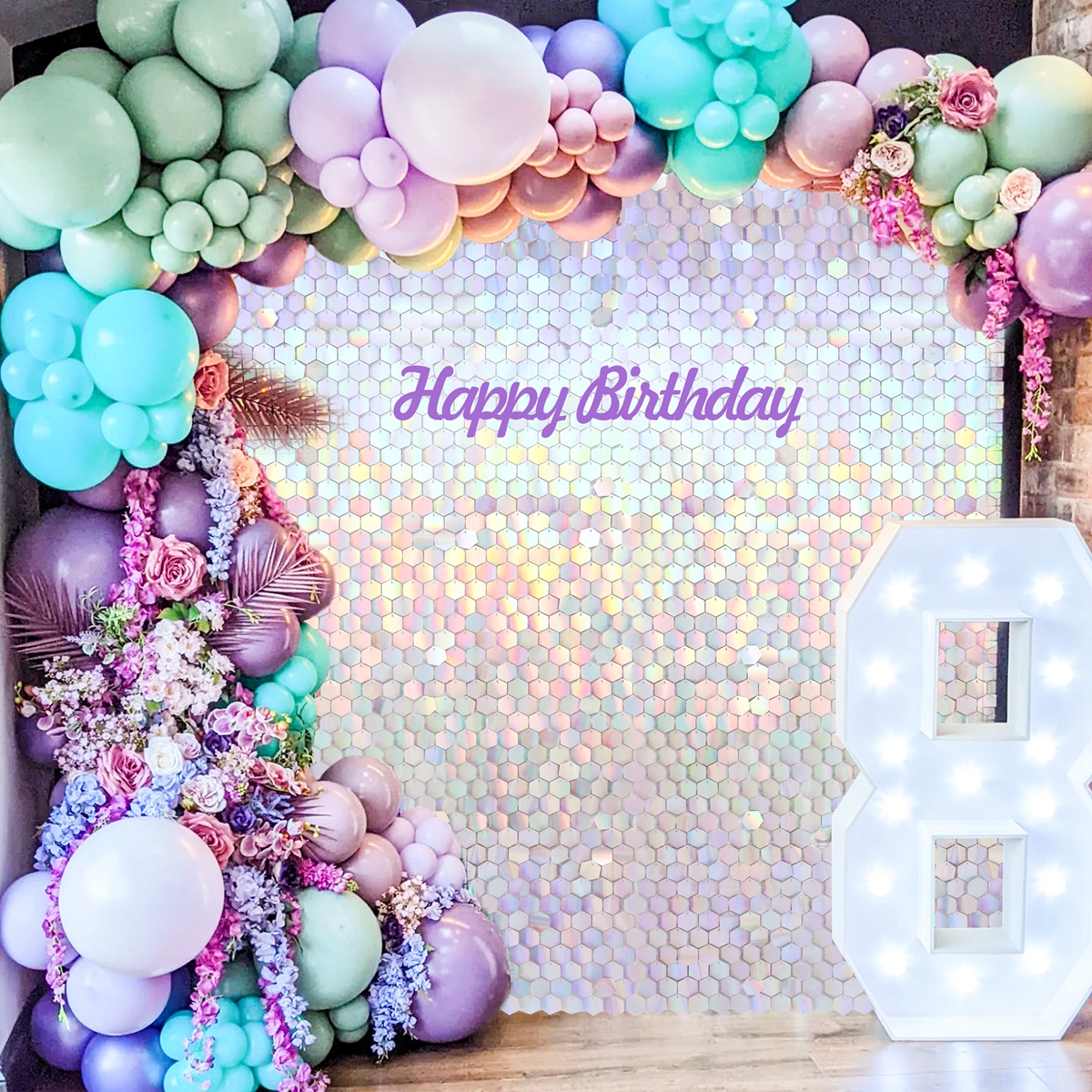Iridescent Party Sequin Backdrop Glitter Shimmer Square Sequin Panel ...