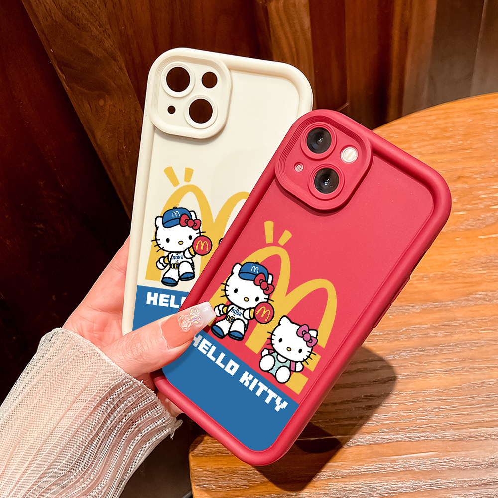 ZeroQiQi for Realme C63 C61 Narzo N63 Back Cover McDonald's KT Cat Soft ...