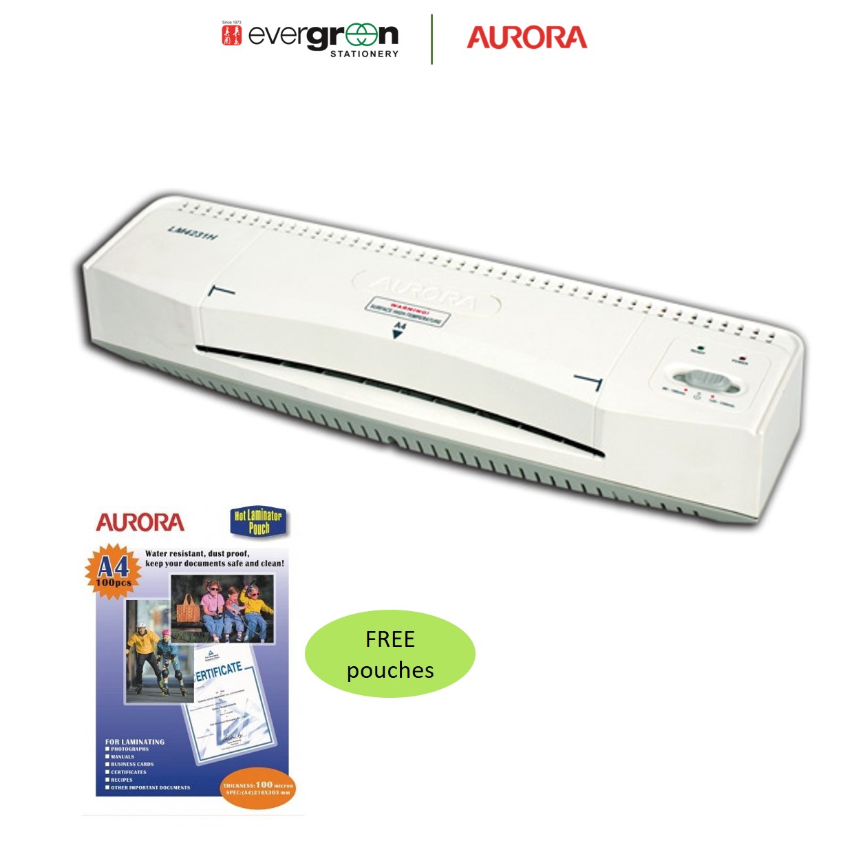 Aurora A4/A3 Laminator with free A4 pouch | LM4231H / LM3231H | Lazada Singapore