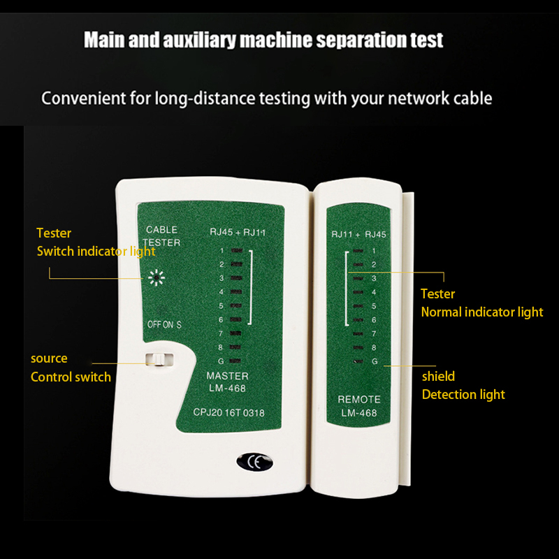 Rj45 Rj11 Network Cable Tester Cat5 Cat6 Utp Lan Cable Tester Tool Networking Wire Telephone