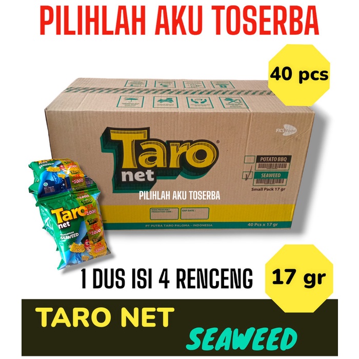 Taro NET Snack SEAWEED RUMPUT LAUT RENCENG - ( HARGA 1 DUS ) | Lazada Indonesia