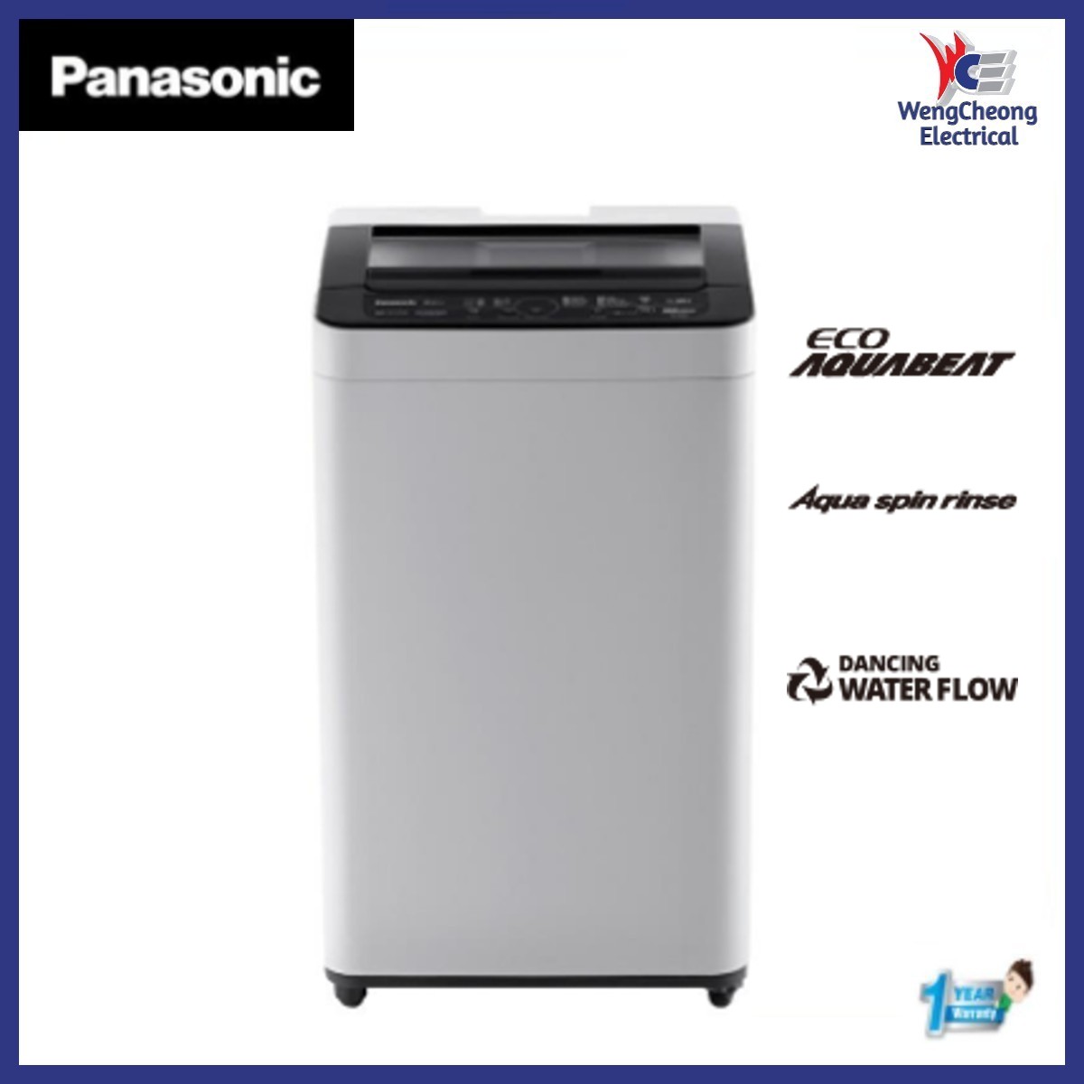 PANASONIC NA-F80VB7 WASHING MACHINE 8KG NA-F80VB7HRT | Lazada