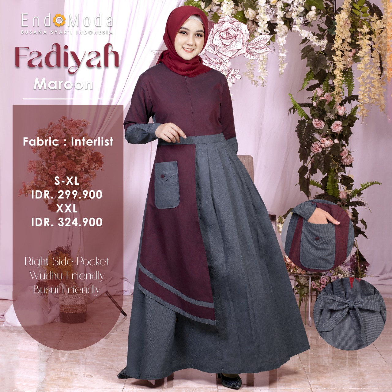 Gamis Fadiyah By Endomoda | Lazada Indonesia