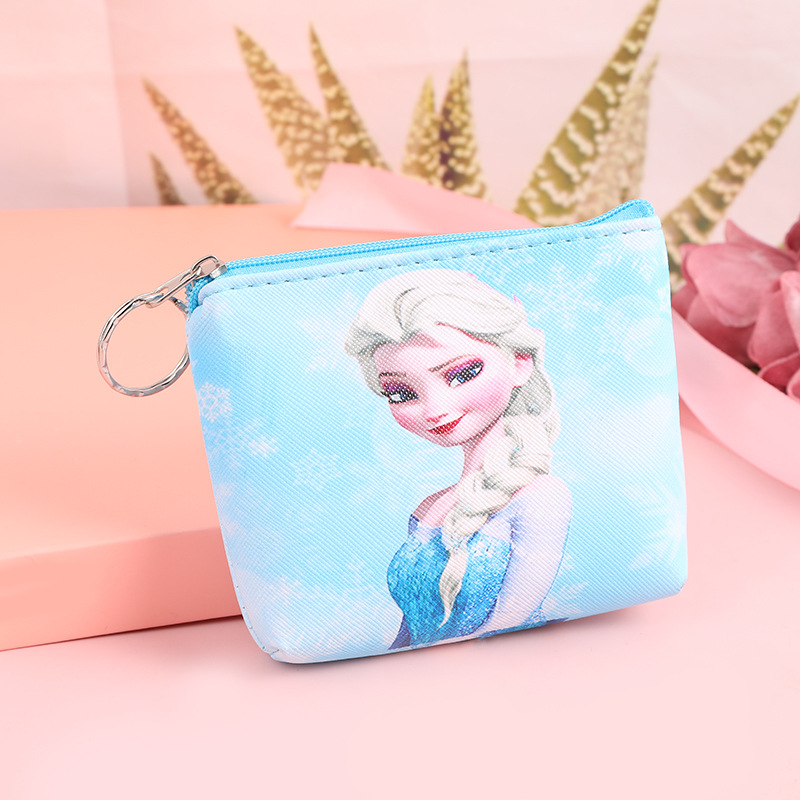 Anime Frozen Coin Purse Cartoon Elsa Anna Princess Cute Mini Figures Pu ...
