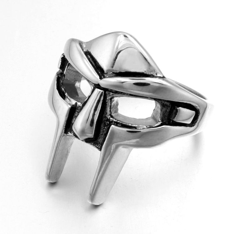 Pharaoh Mask Men and Women's Ring Superman Iron Man Stainless Titanium ...